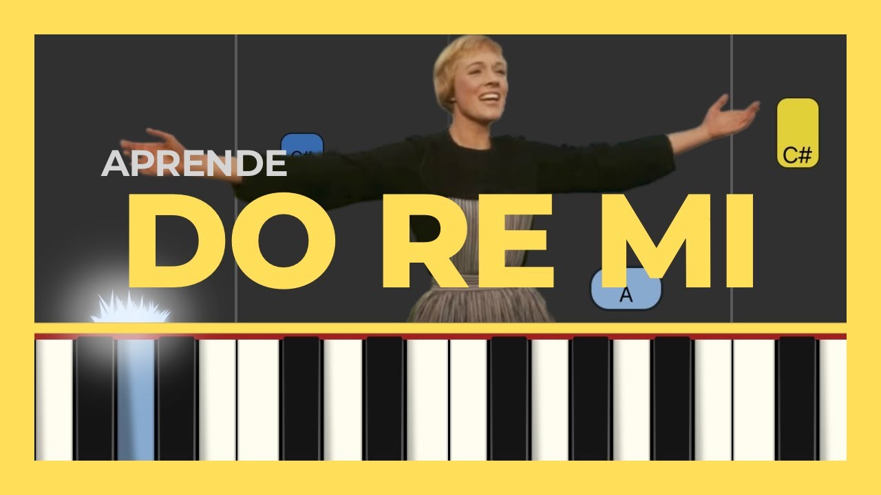 DO RE MI - tutorial de piano FÁCIL y SUPER LENTO para principiantes ...
