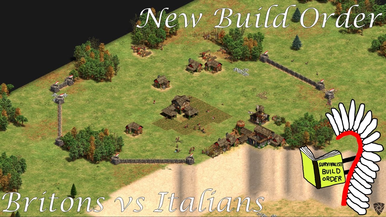 New Build Order | Britons vs Italians | No Commentary - YouTube