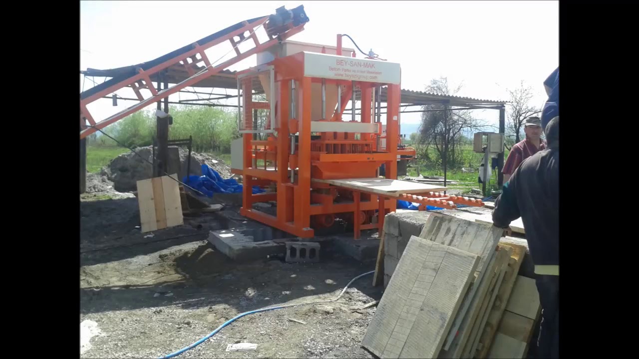Turkish Hollow Block Making Machines - YouTube