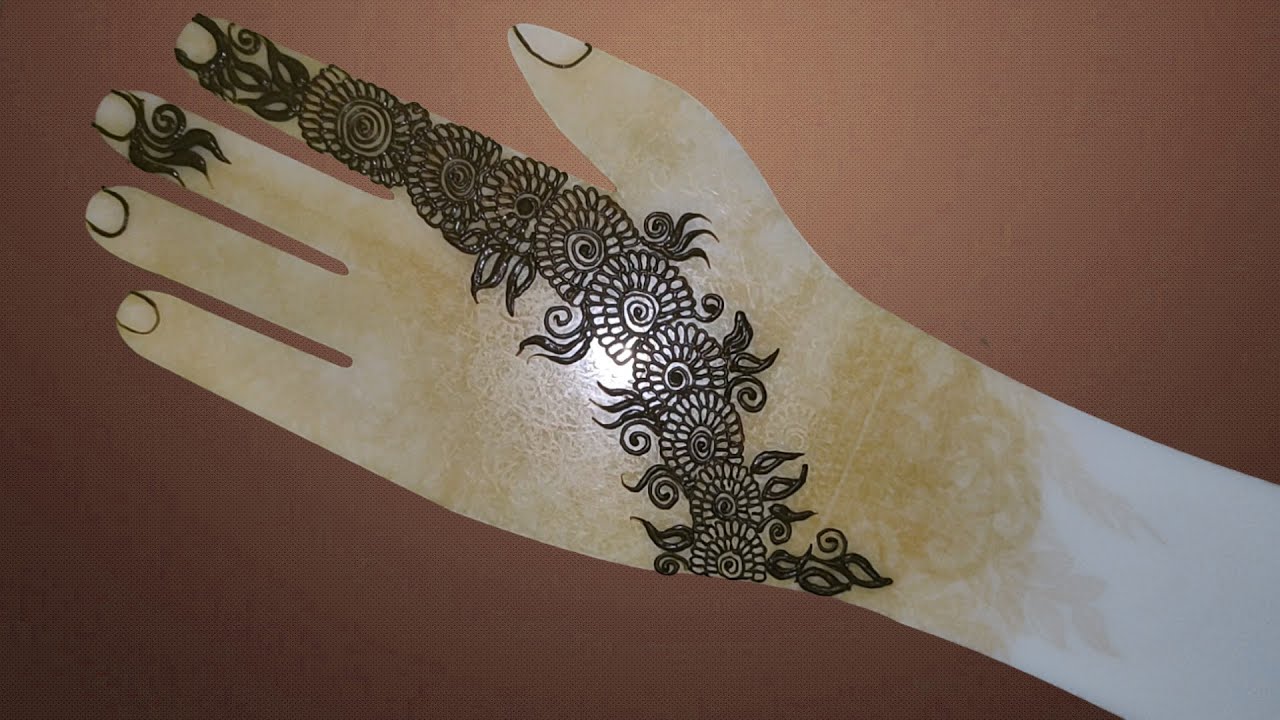 floral fancy henna design - YouTube