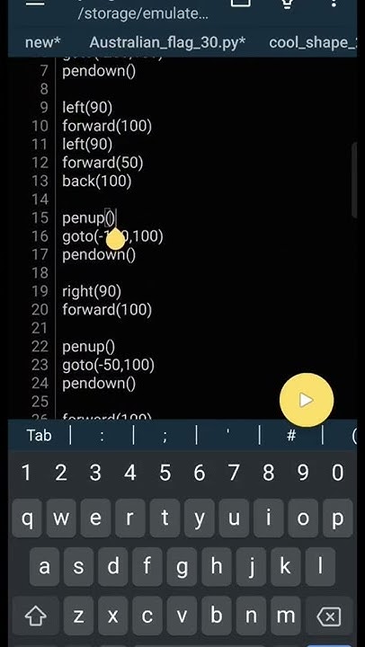 3 Create A Alphabet Using Python Turtle 🐢 Python Pythonshorts Pythongraphics Coding Shorts 