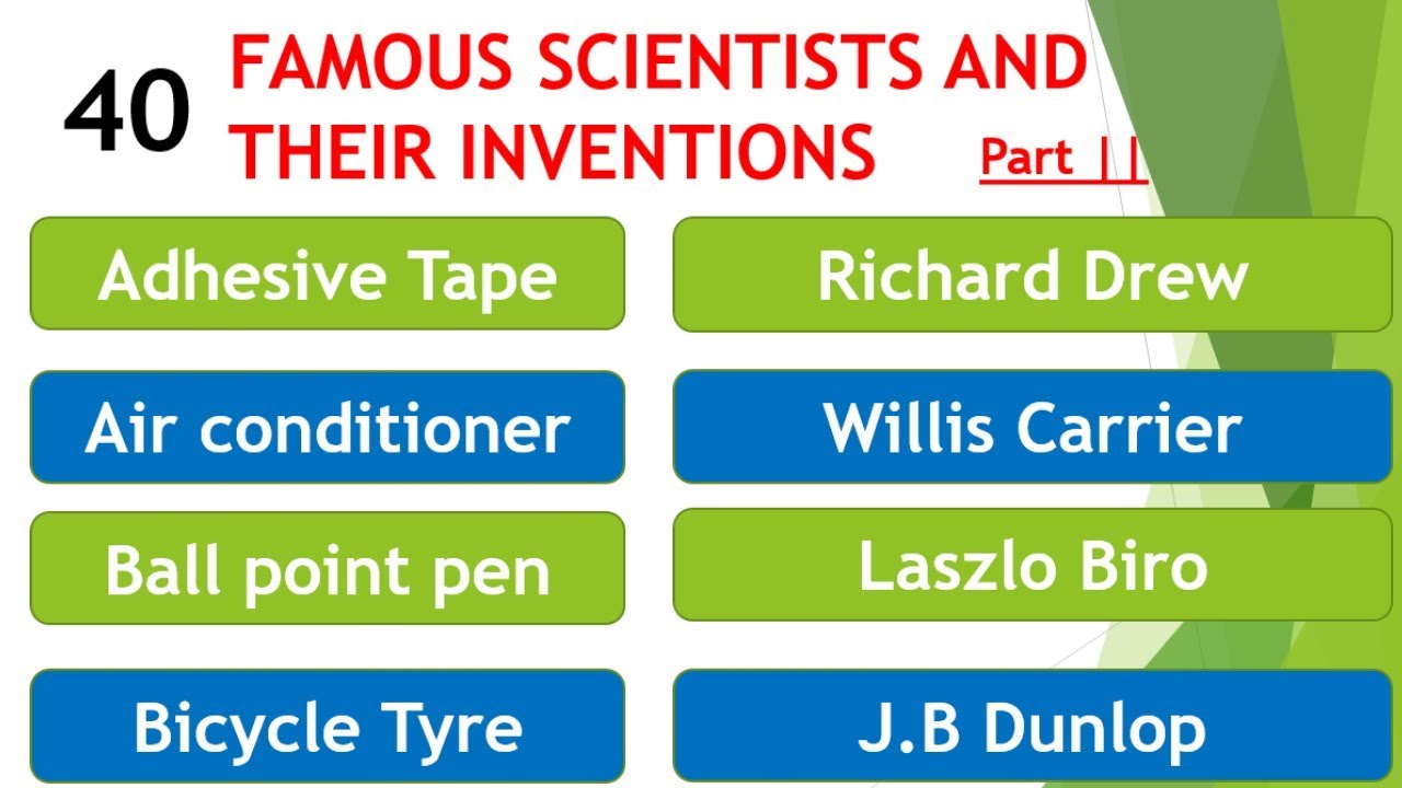Famous scientists and their inventions | part 2 - YouTube
