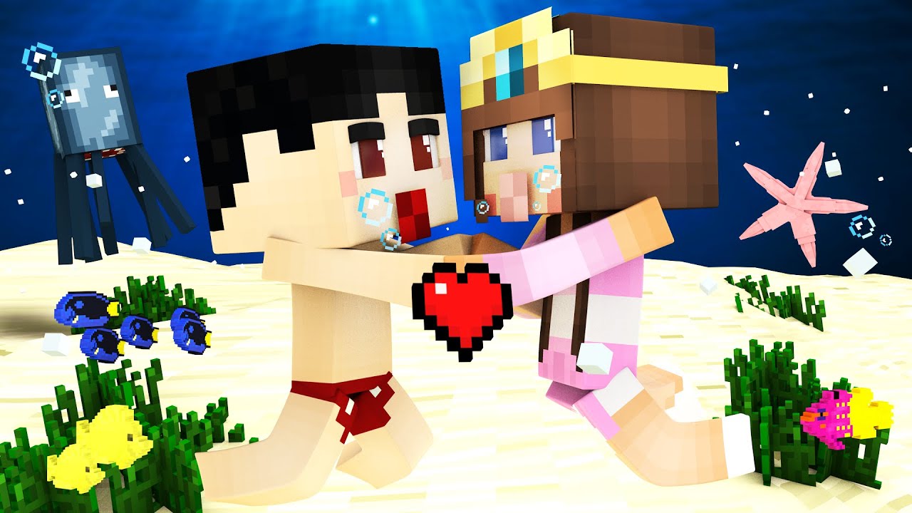 Minecraft - WHO'S YOUR MOMMY? - BABY KISSES MERMAID?! - YouTube