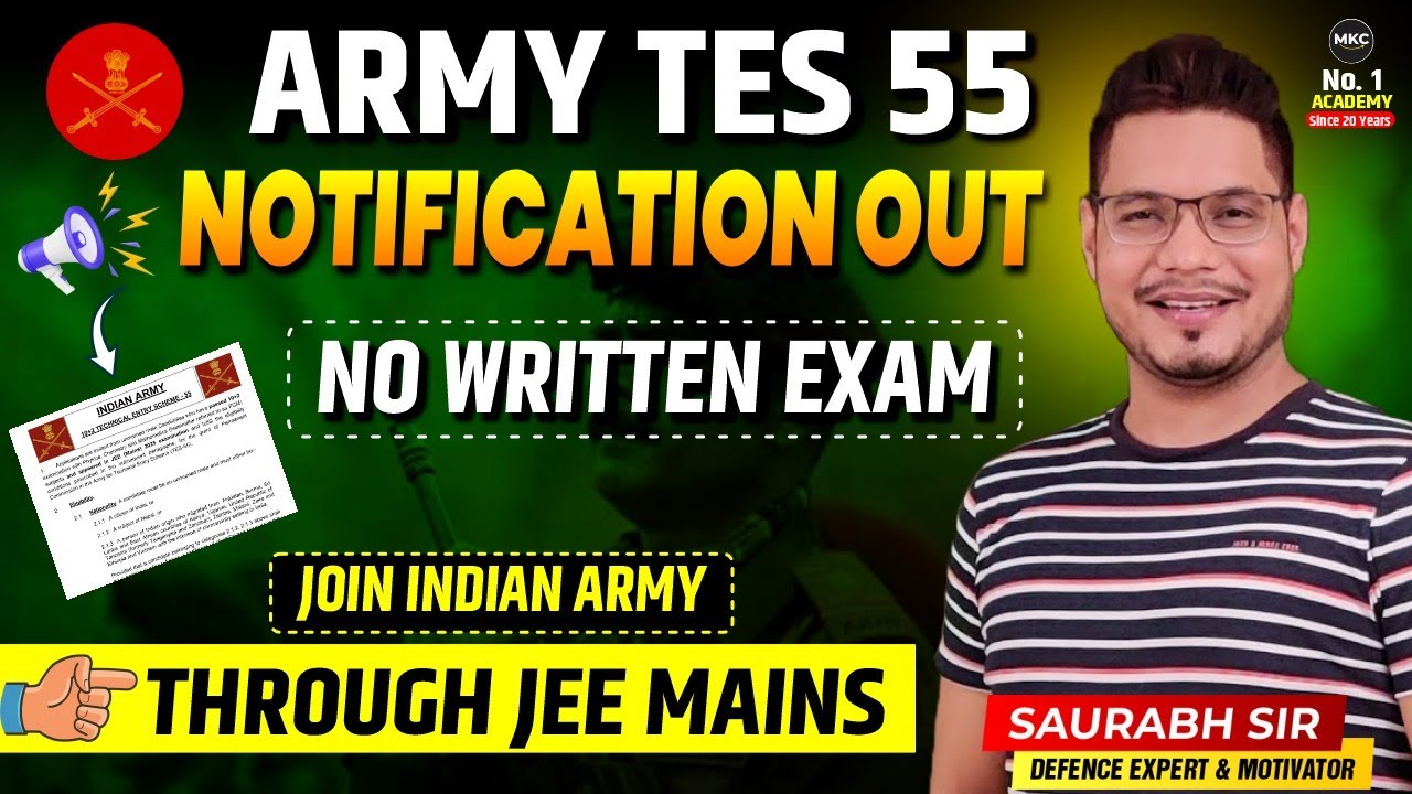 ARMY TES 55 Notification Out | Technical Entry Scheme | 10+2 Entry TES ...