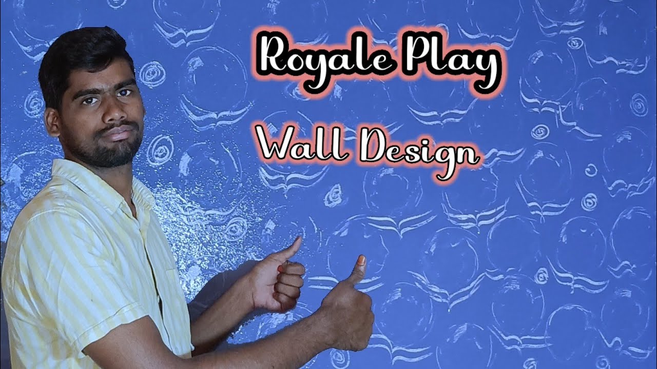 #Royale Play wall design #painting #best Design #stencil # - YouTube