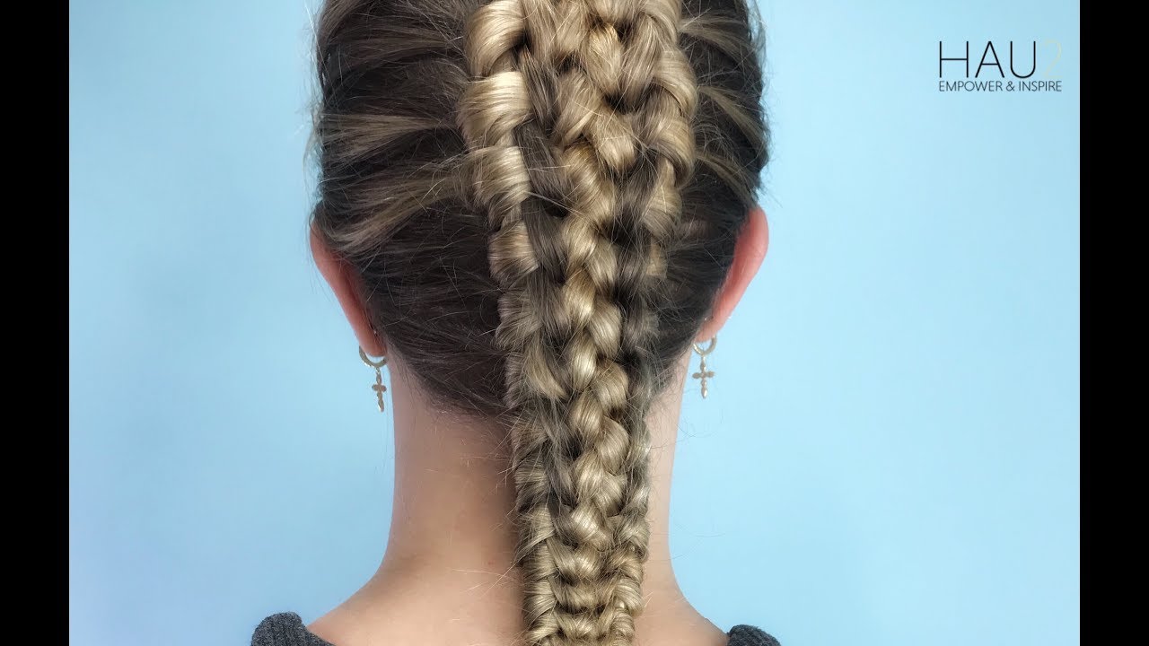 How to do a Double Chinese Ladder Braid - YouTube