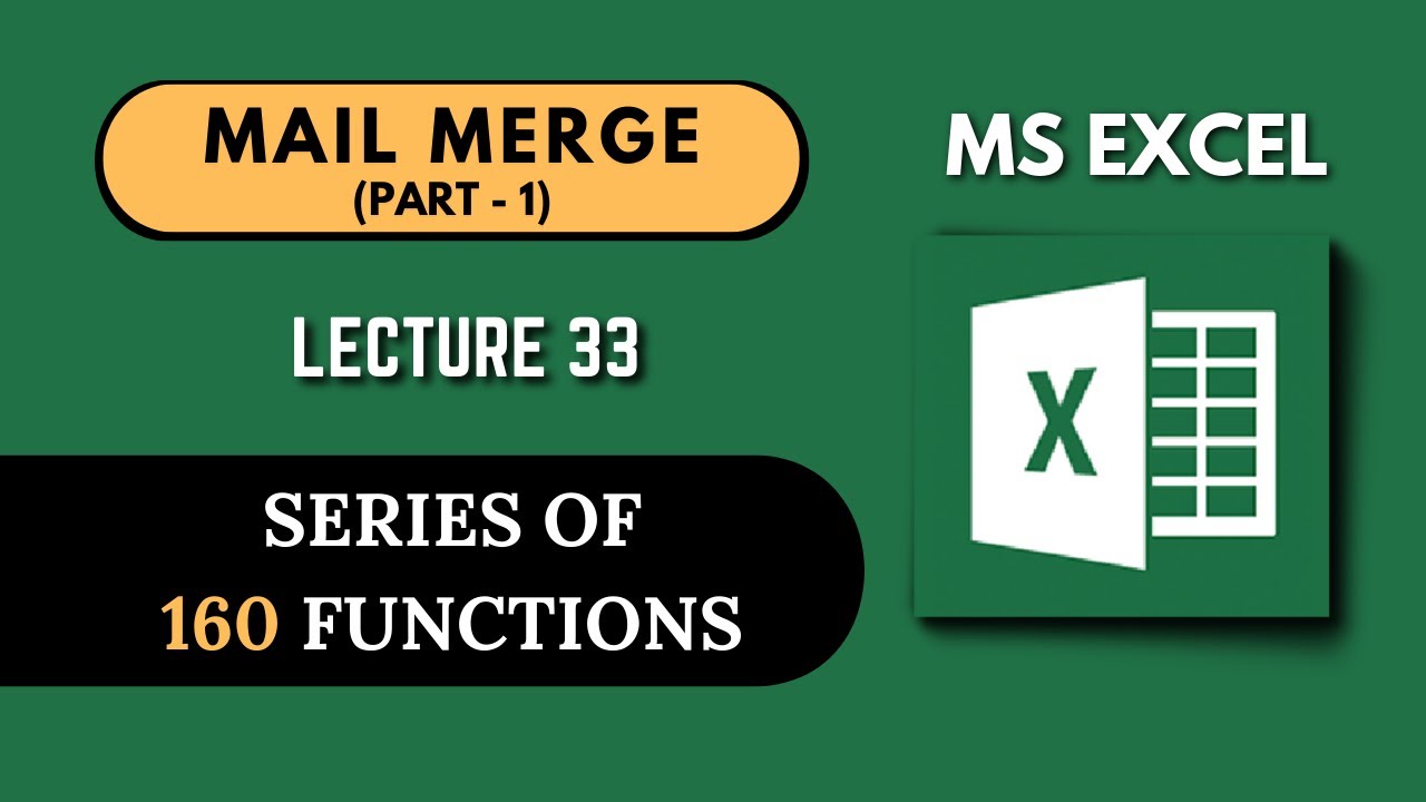 MAIL MERGE Word With Excel File Part 1 Lecture 33 Advanced MAIL MERGE Word With Excel File Part 1 Lecture 33 Advanced