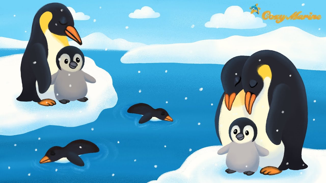 Nap Time Penguins, Brahms’ Lullaby with Gentle Snow, Wind & Water ...