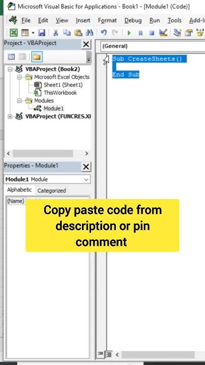 Automatic create multiple sheets in Excel | VBA #shorts #vba #youtubeshorts #howto - YouTube