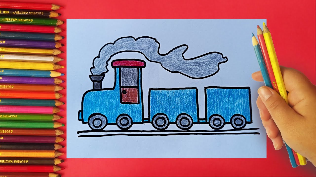 How To Draw A Train Easy ? / Train Drawing Tutorial Easy - YouTube