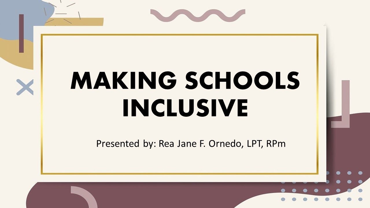 Lesson 3-Part II- Making Schools Inclusive - YouTube