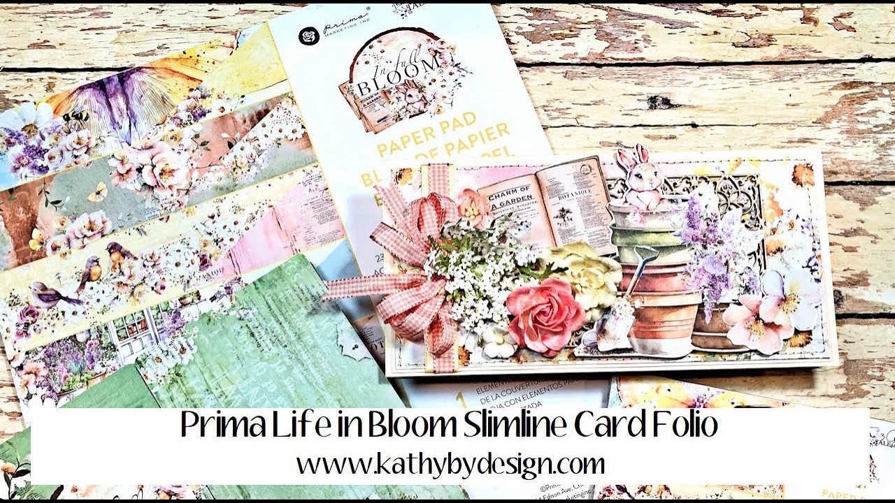Prima In Full Bloom Slimline Card Folio for Really Reasonable Ribbon ...