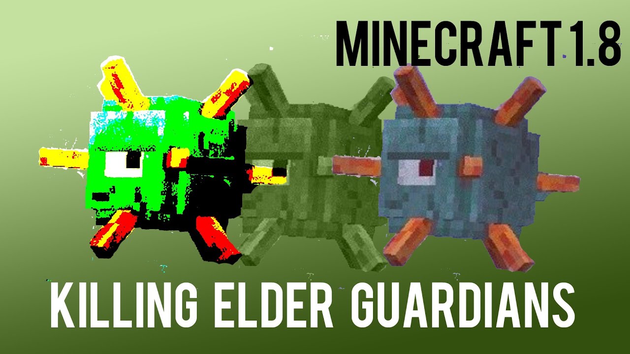 Killing The Elder Guardian - New Minecraft 1.8 Boss - YouTube