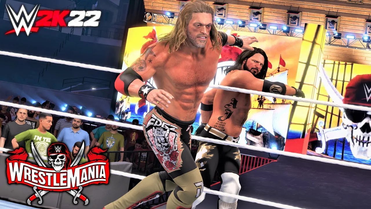WWE 2K22 - AJ Styles vs. Edge (WrestleMania 37) - YouTube