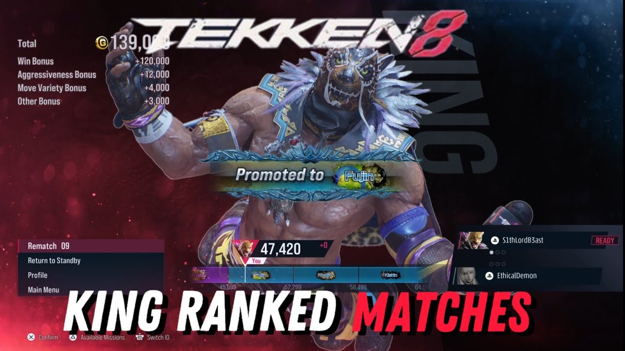 KING IS NOW A BLUE RANK BEAST! (Tekken 8 King Ranked Matches) - YouTube