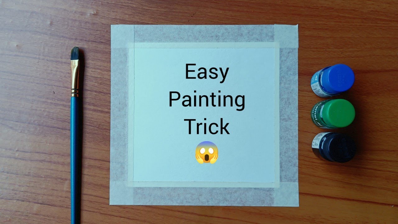 Easy poster colour drawing technique 😱/easy painting trick/step by step ...