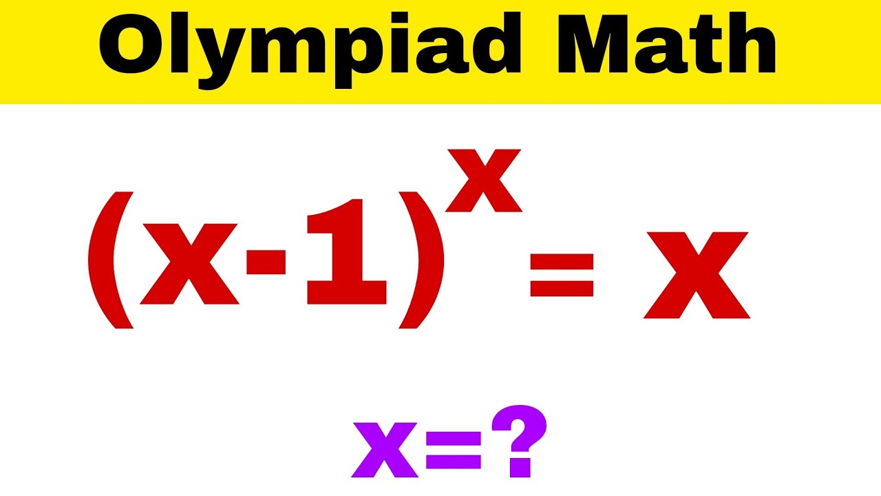 A Nice Exponential Olympiad Algebra Problem | Math Equation - YouTube