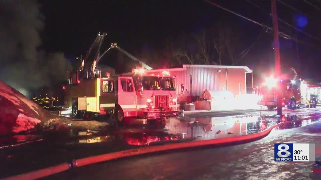 Multiple crews are on scene for a fire in Sodus - YouTube