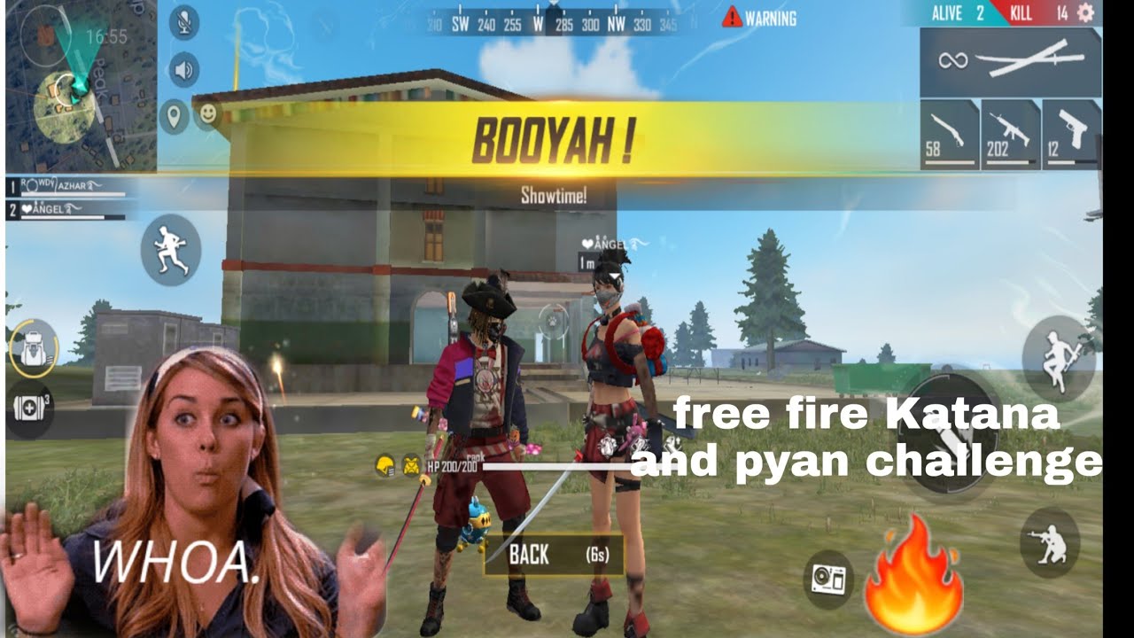 Free fire classic mode match challenging only Katana pan - YouTube
