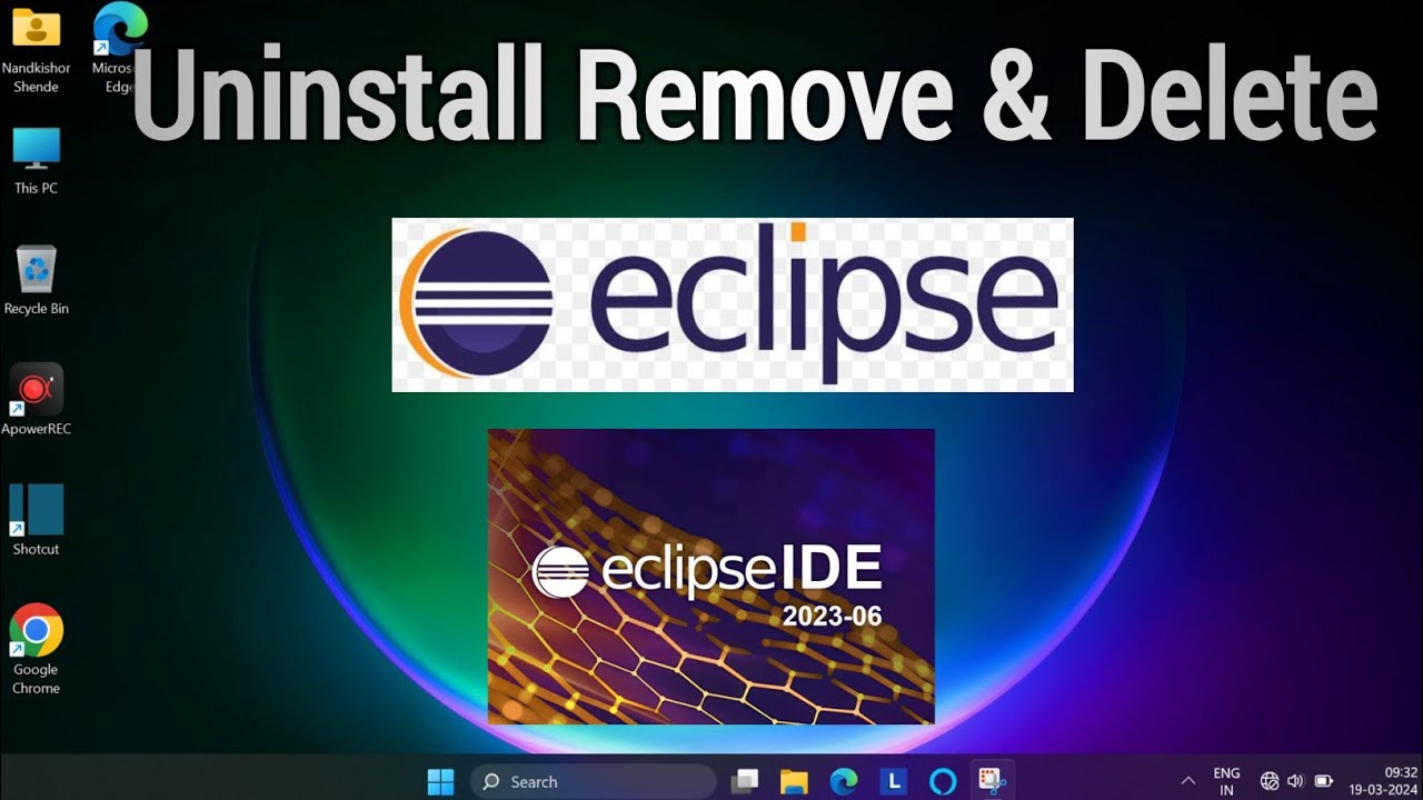 Uninstall Remove And Delete Eclipse Ide From Windows Eclipse Uninstall Youtube