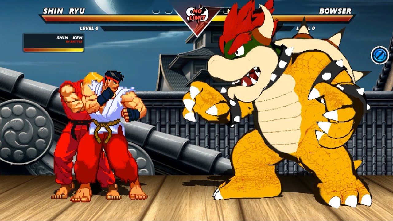 SHIN RYU & SHIN KEN vs BOWSER - HIGHEST LEVEL AMAZING FIGHT! [MUGEN ...