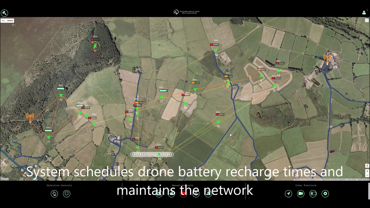 Mesh networks with drone fleets - YouTube