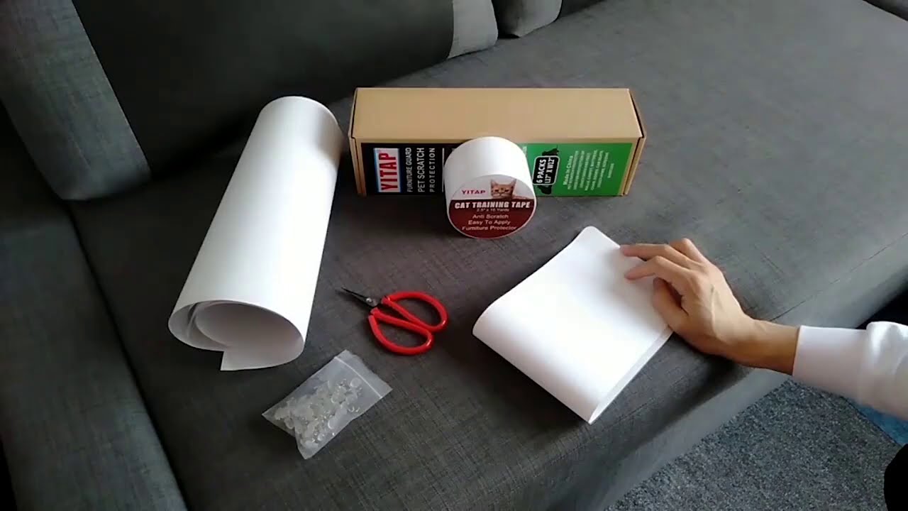 YITAP Tape Furniture Guard Self Adhesive Cat Scratch Protector - YouTube