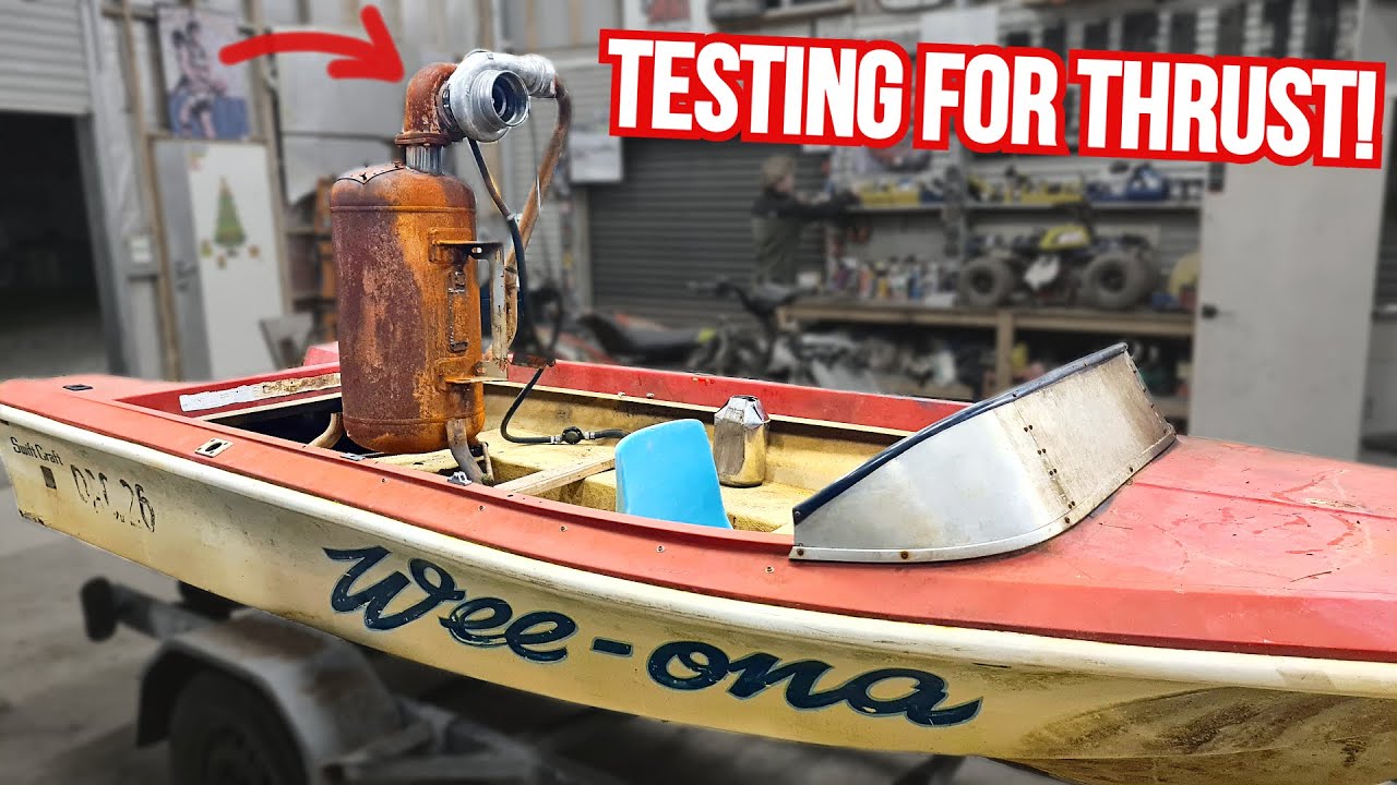 TURBO JET Burn Barrel IN A BOAT - pt. 2 - YouTube