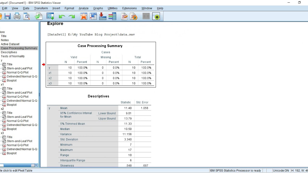 Test of Normality of Data in SPSS in Bangla || Abhik's vlog - YouTube