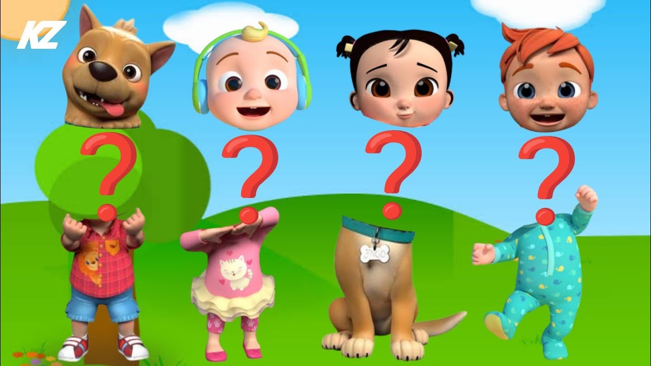 COCOMELON||Match The Head||Wrong Head Puzzle||COCOMELON Nursery Rhymes ...