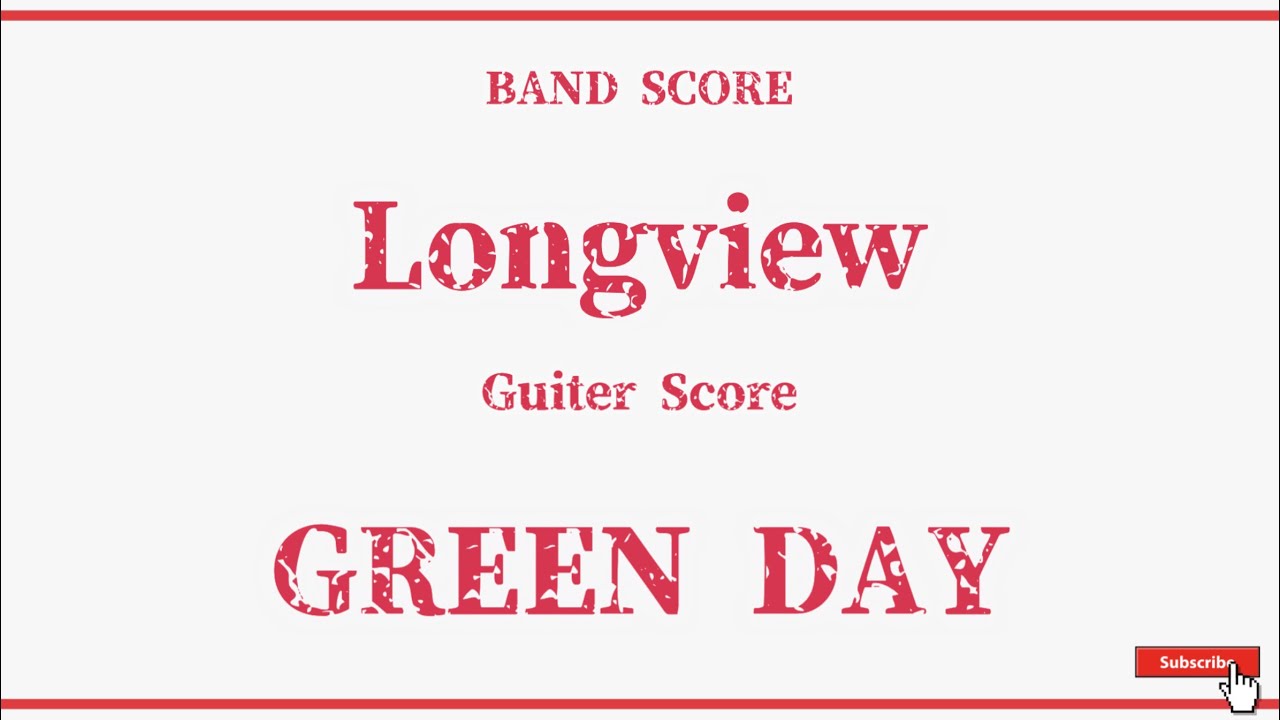 【GREEN DAY】Band Score『Longview』Guiter Tab！Tuning：half step down - YouTube