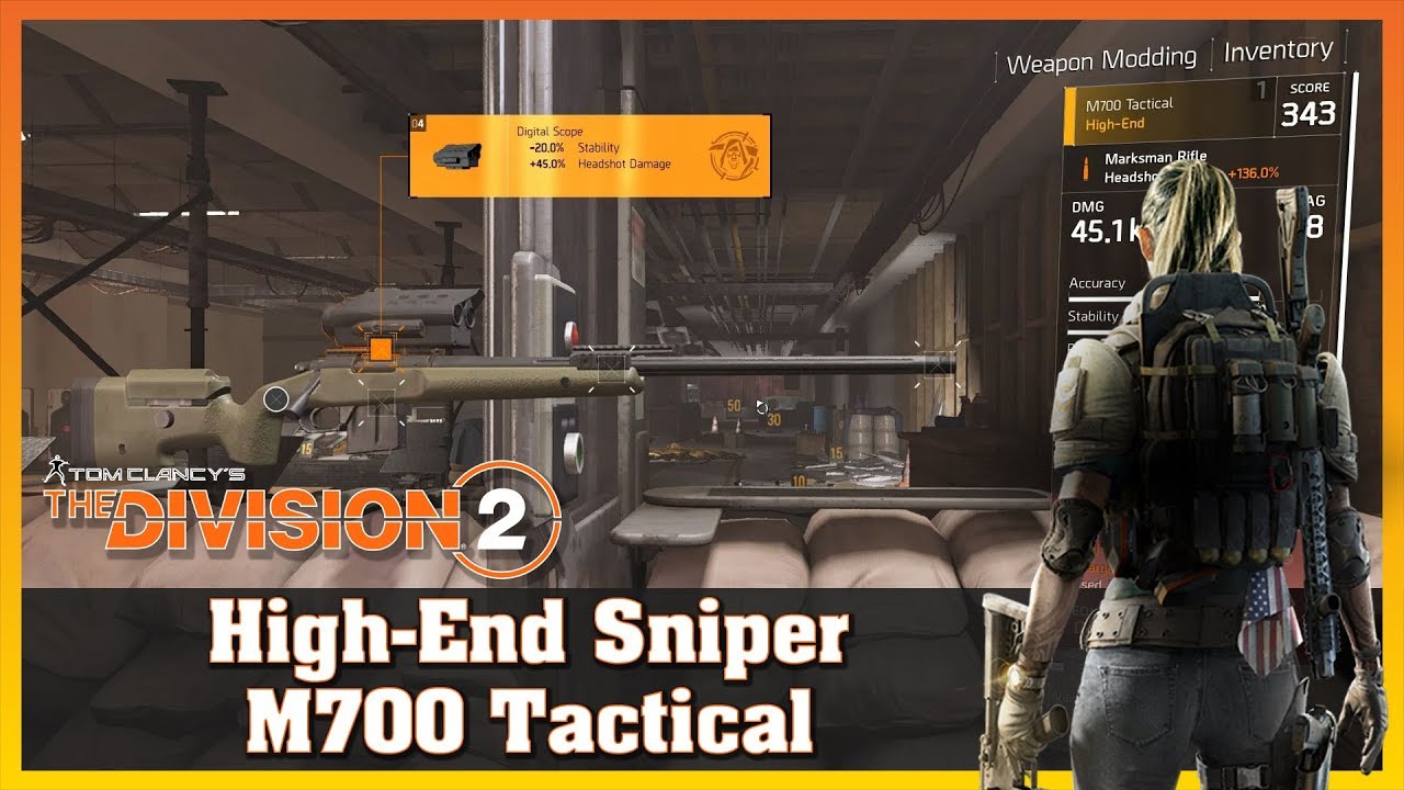 High-End | M700 Tactical | Sniper | Firing Range Test | THE DIVISION 2 ...