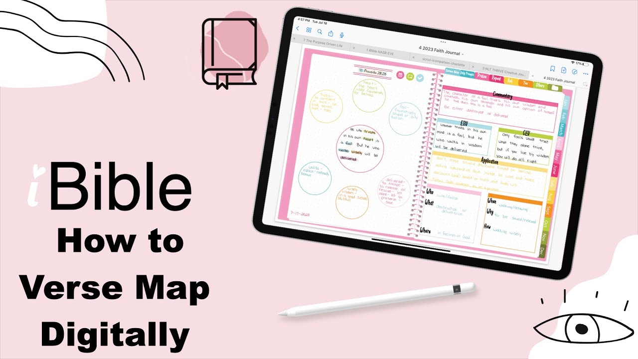 How to Verse Map Digitally | Bible Journal With Me | iBible - YouTube