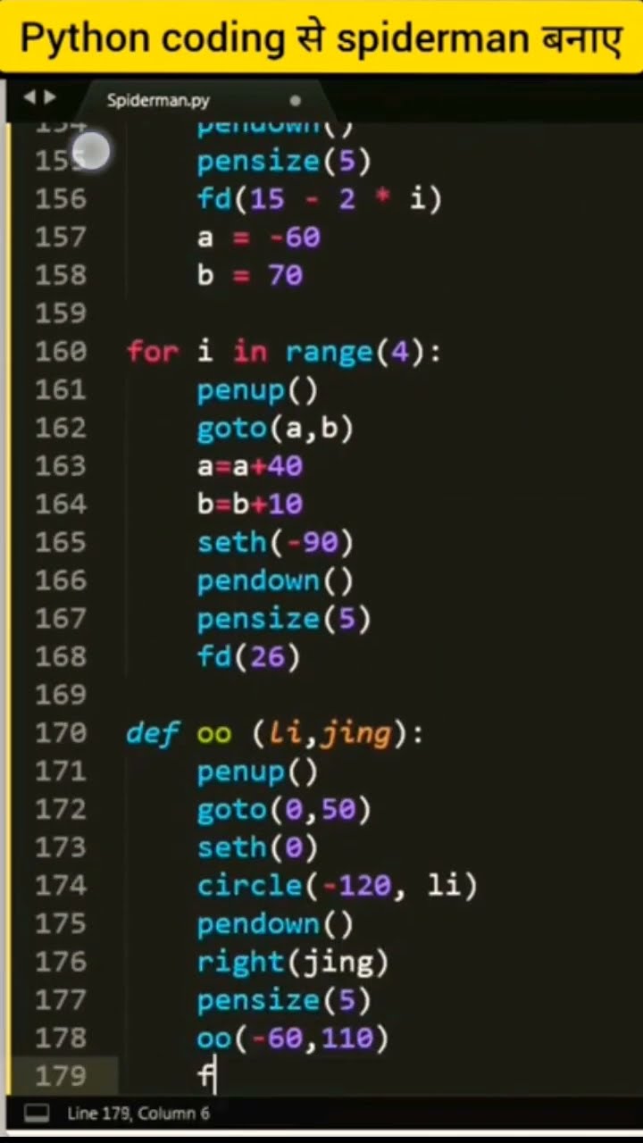 😈😈spiderman By Python Coding Htmlapnacollege Code With Herrycodecary Youtube 