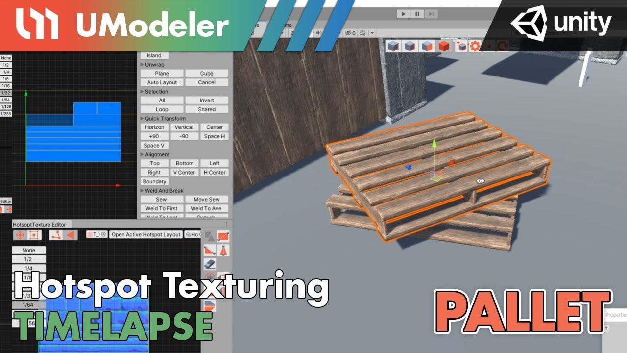 3D Modeling in Unity - Timelapese of Hotspot Texturiung a Pallet - YouTube