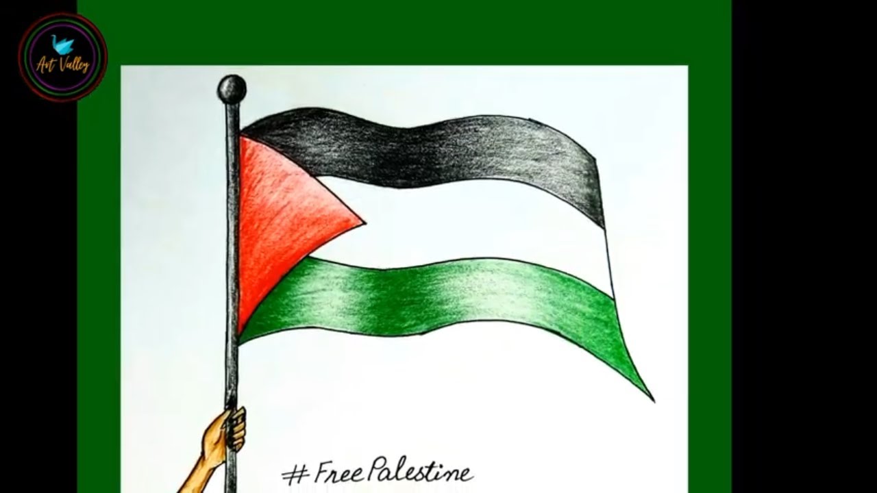 How To Draw Palestine Flag-Free Palestine Drawing #freePalestine # ...