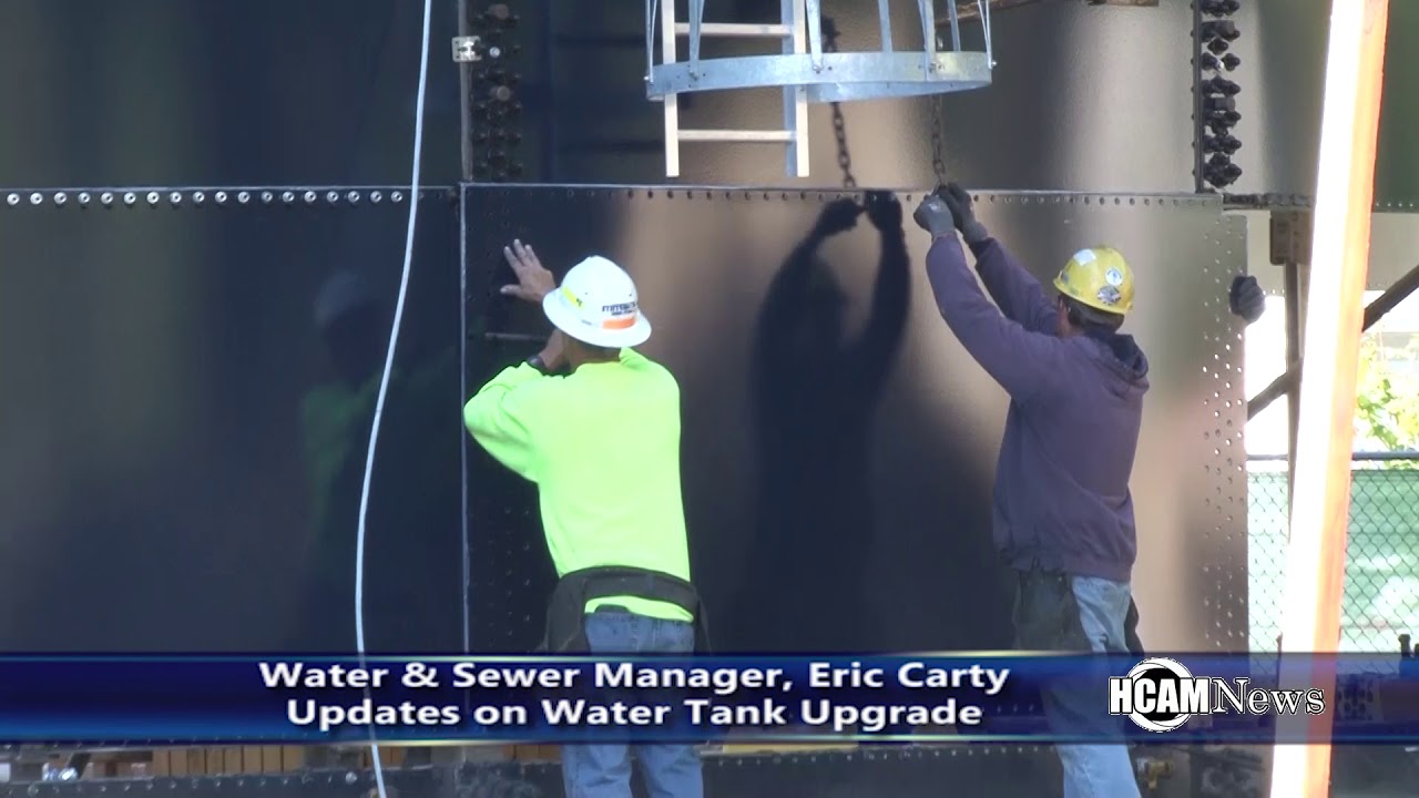 Water & Sewer Director, Eric Carty gives Update on Water Tanks - YouTube