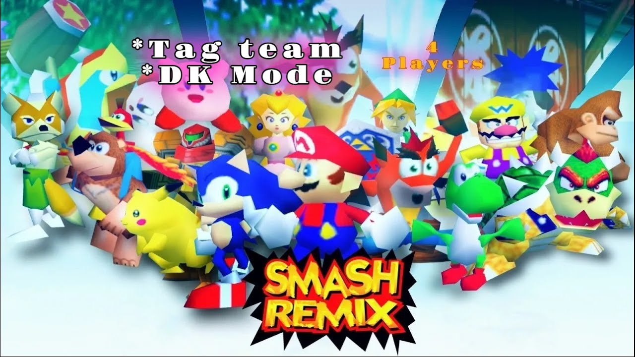 Super Smash Bros 64 Remix 2.0.0 Tag Team And DK Mode Multiplayer - YouTube