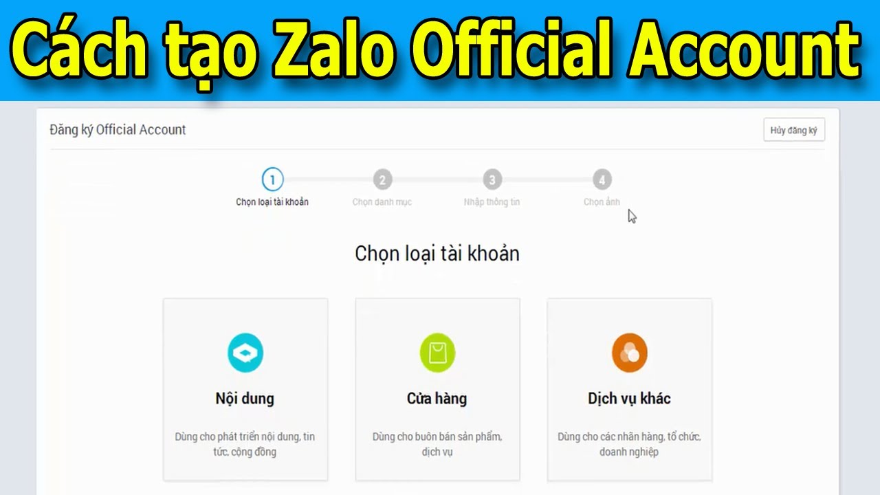 Hướng dẫn đăng ký tài khoản Zalo Official Account (OA) đơn giản và dễ ...