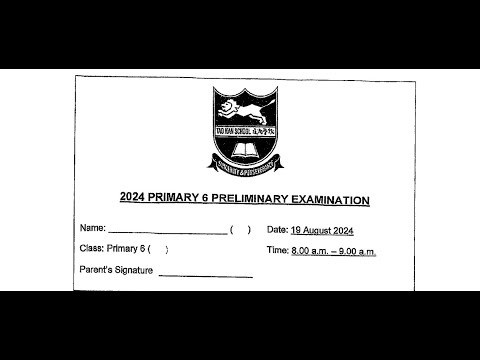 Worked Solution Singapore PSLE Math 2024 Tao Nan Primary Prelim Paper 2 ...