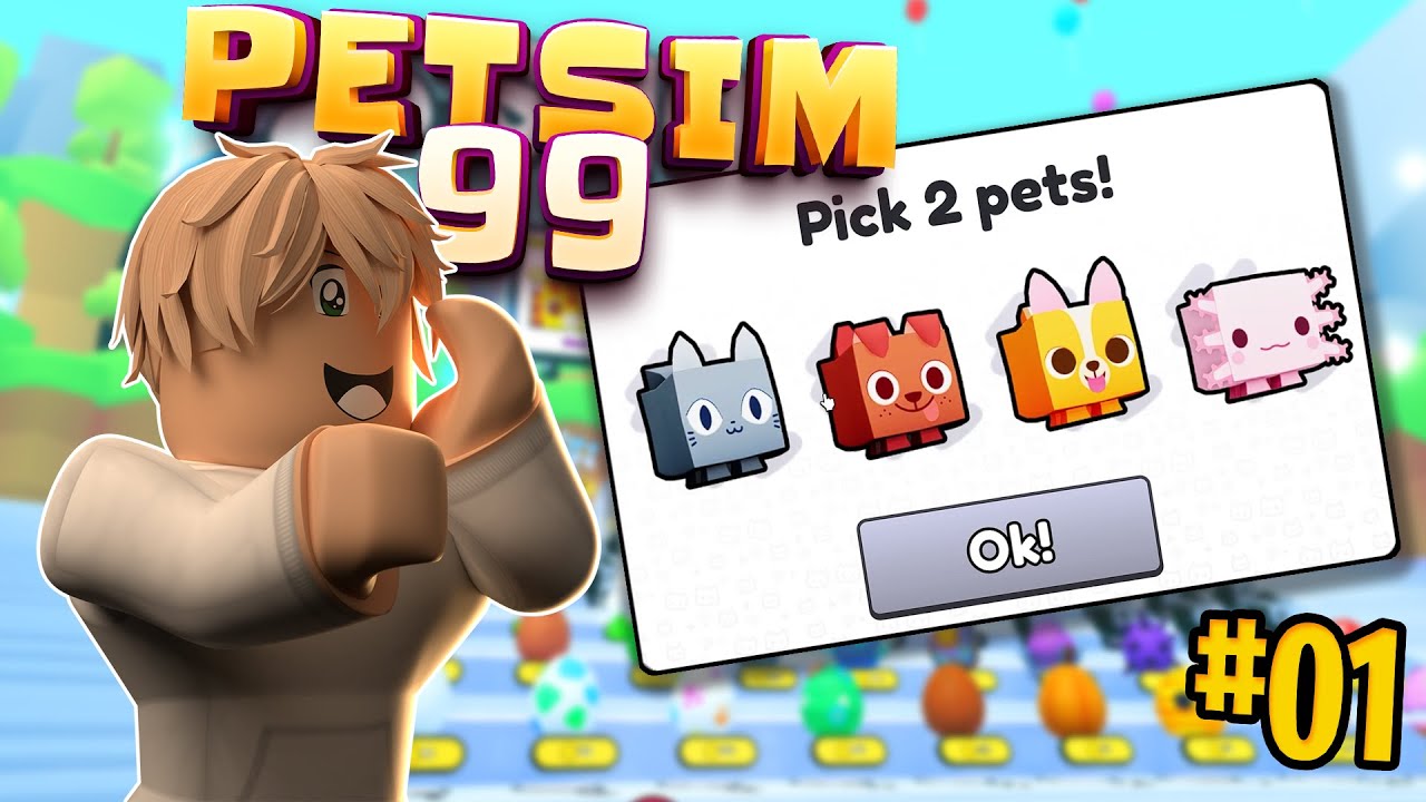 FIRST DAY IN PET SIM 99 | PET SIMULATOR 99 Ep.1 - YouTube