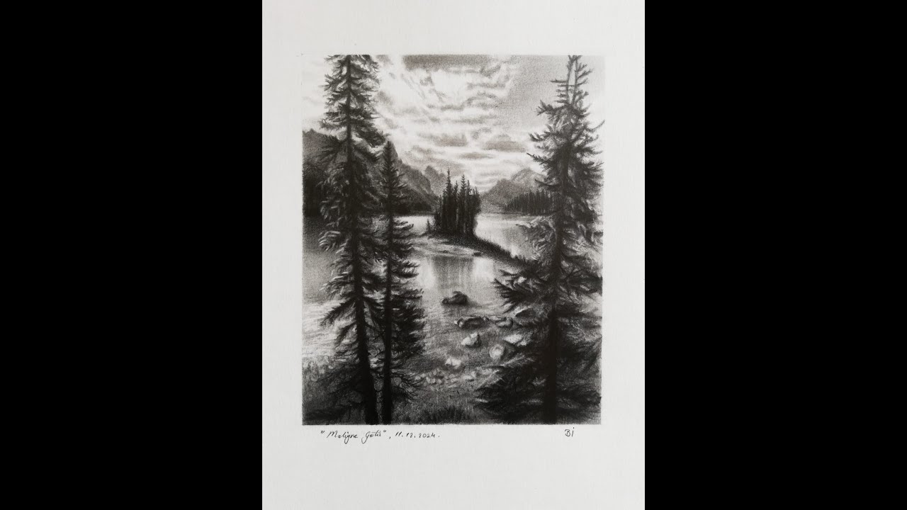 How to Draw a Landscape with Graphite - YouTube