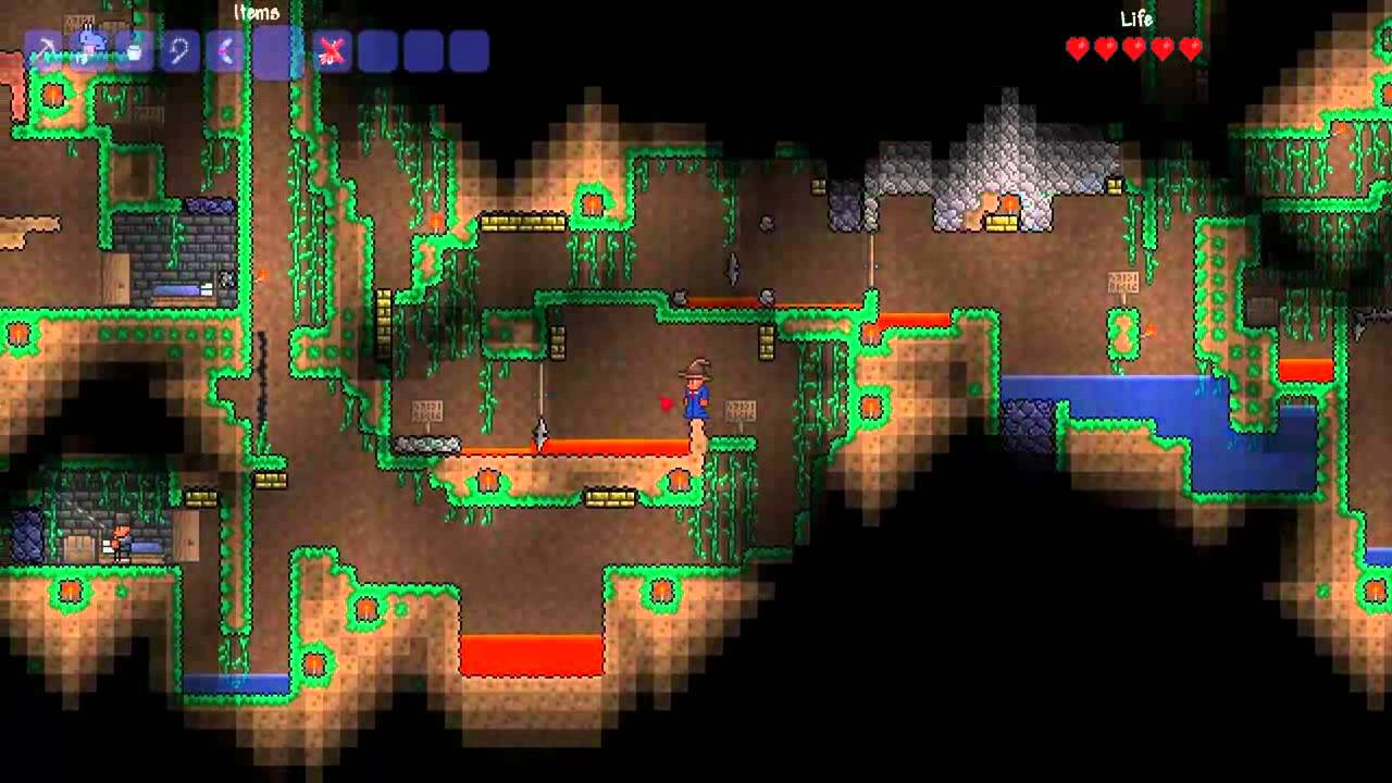 The Grass Temple Terraria Custom Map - YouTube