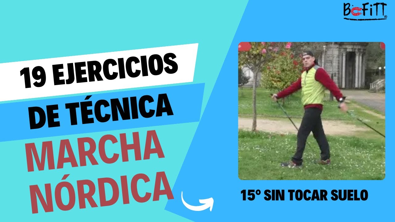 Técnica marcha nórdica/nordic walking, 15º: Sin tocar suelo. - YouTube
