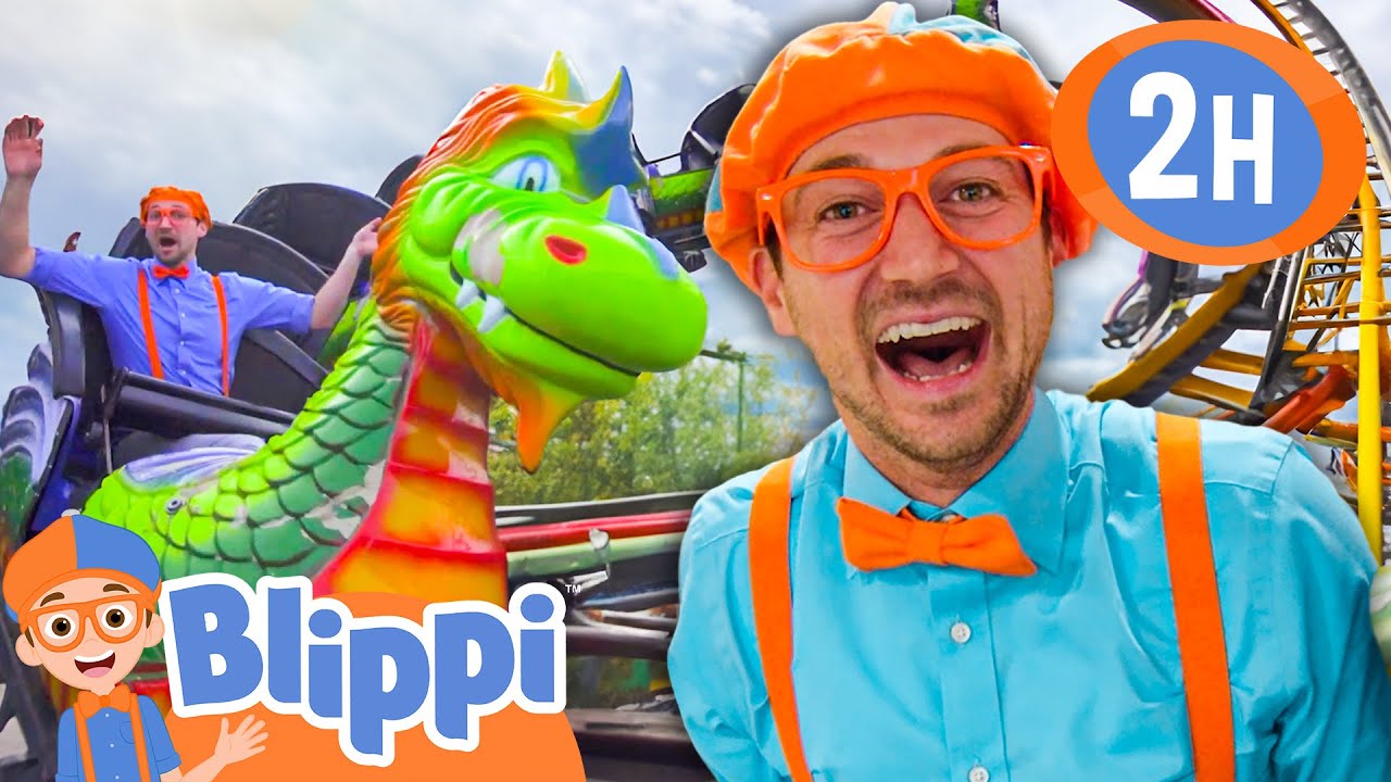 Blippi RIDES A ROLLERCOASTER At A THEME PARK! | Blippi and Meekah Best ...