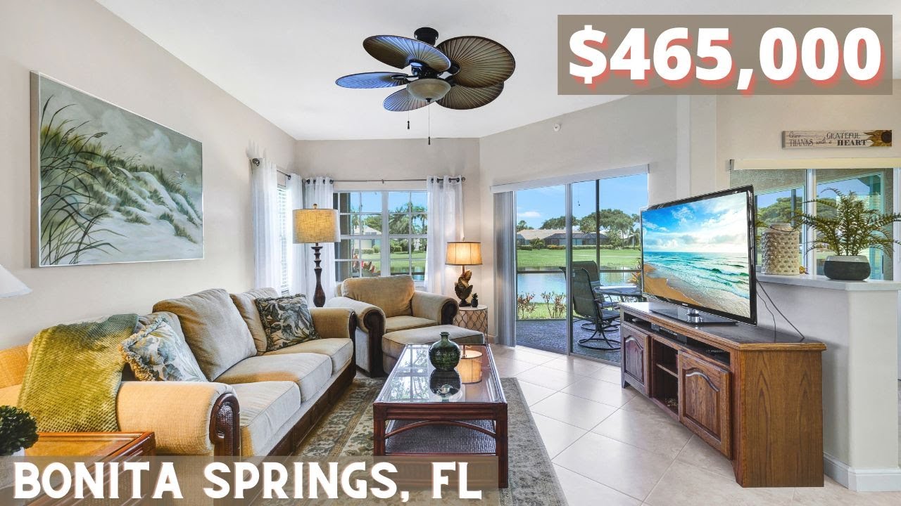 Three bedroom home for sale in Bonita Springs with a golf membership ...