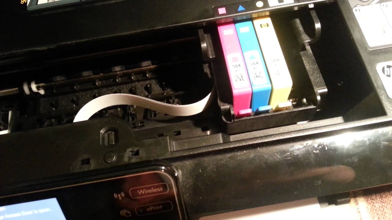 HP photoset 5512 not printing black easy fix - YouTube