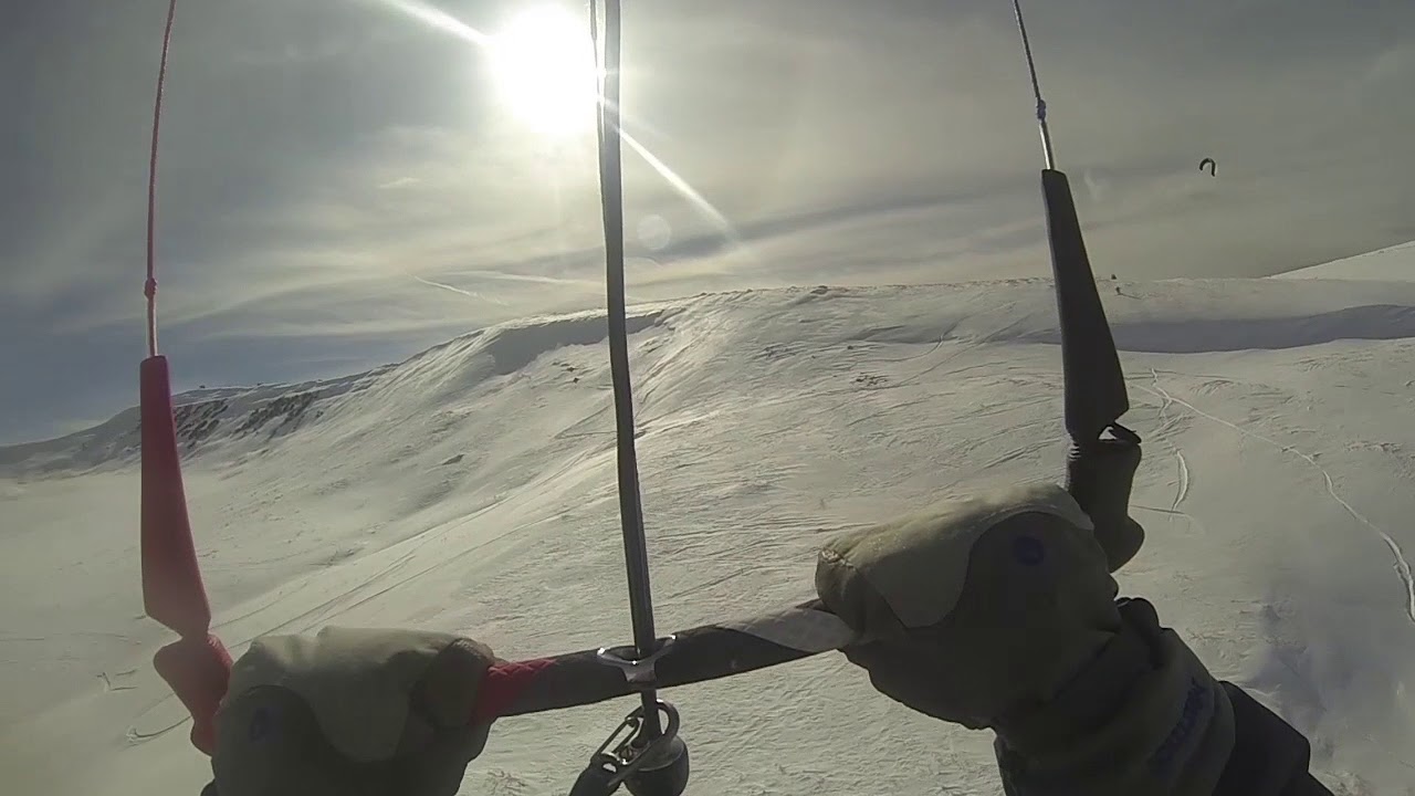 Snowkiting Skyline East Wind Peter Miller Big Air Feb 11th 2018 - YouTube