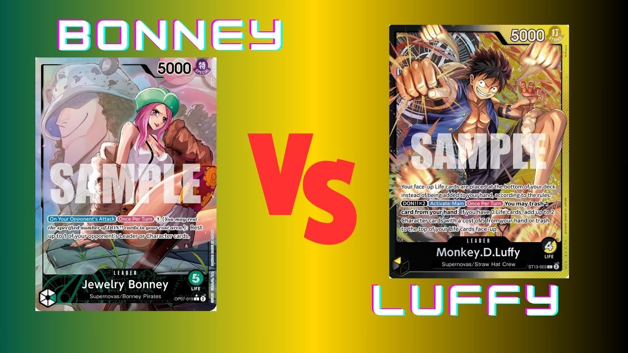 (OPTCG OP07) JEWELRY BONNEY VS B/Y LUFFY - YouTube