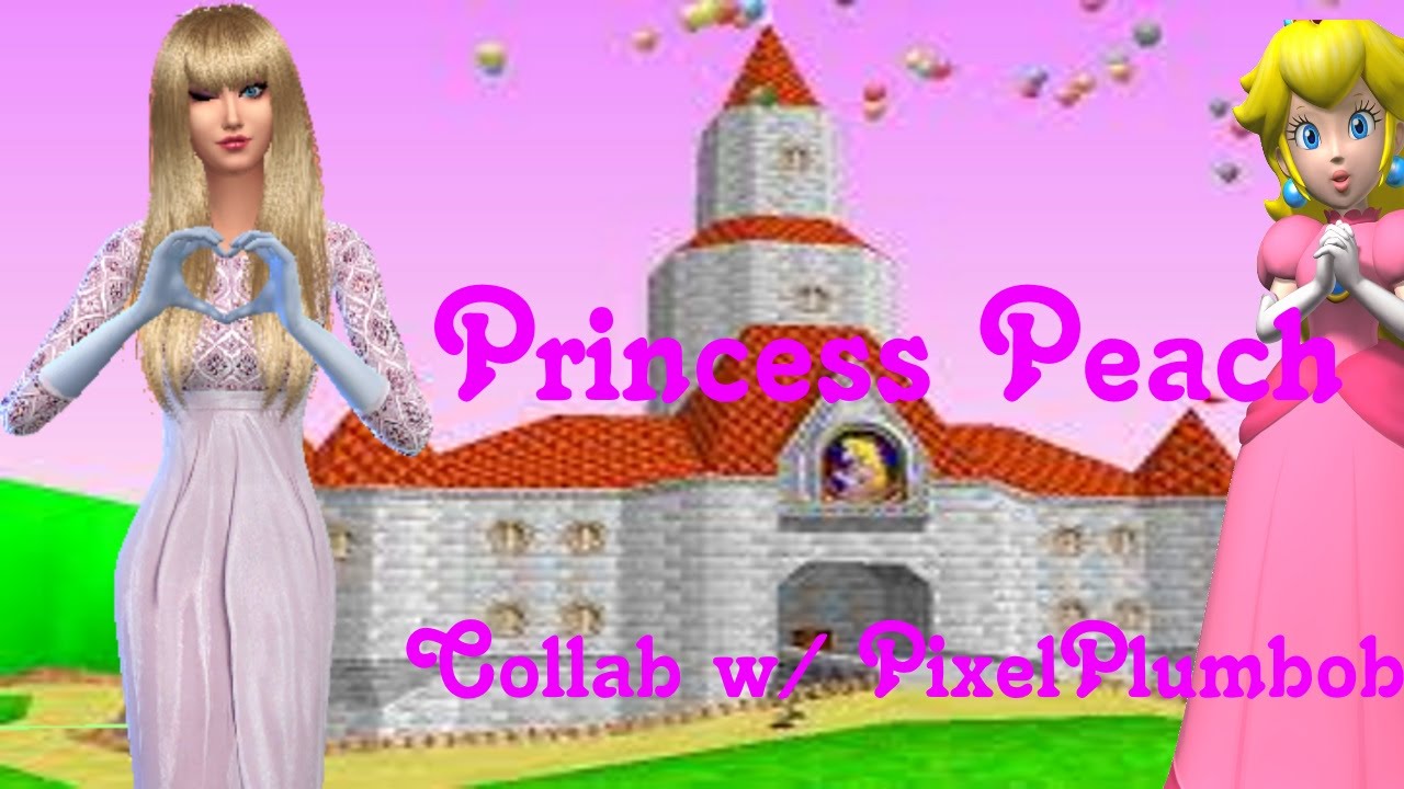 Sims 4; Princess Peach // Collab with PixelPlumbob (Create-A-Sim) - YouTube